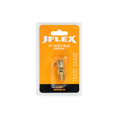Jflex 1/4" Safety Valve Compressor - Brass - 75-250 psi - Pressure Rel ...