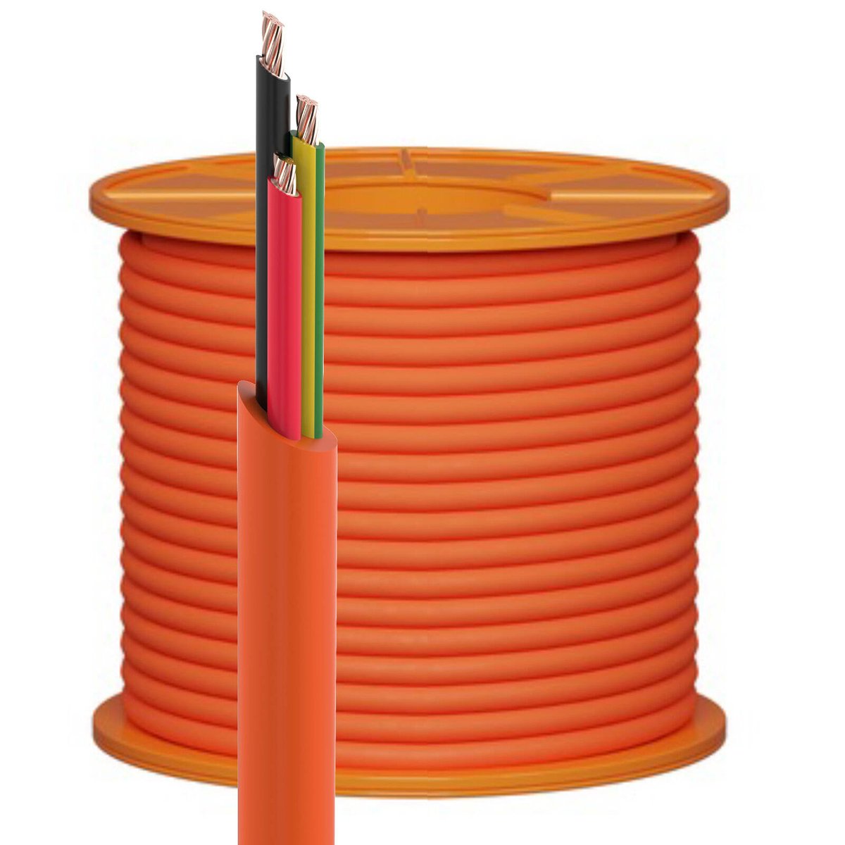 Deta 20m 2.5mm 2 Core E 1 Phase Cable - 450/750V - Orange - EV Charger ...