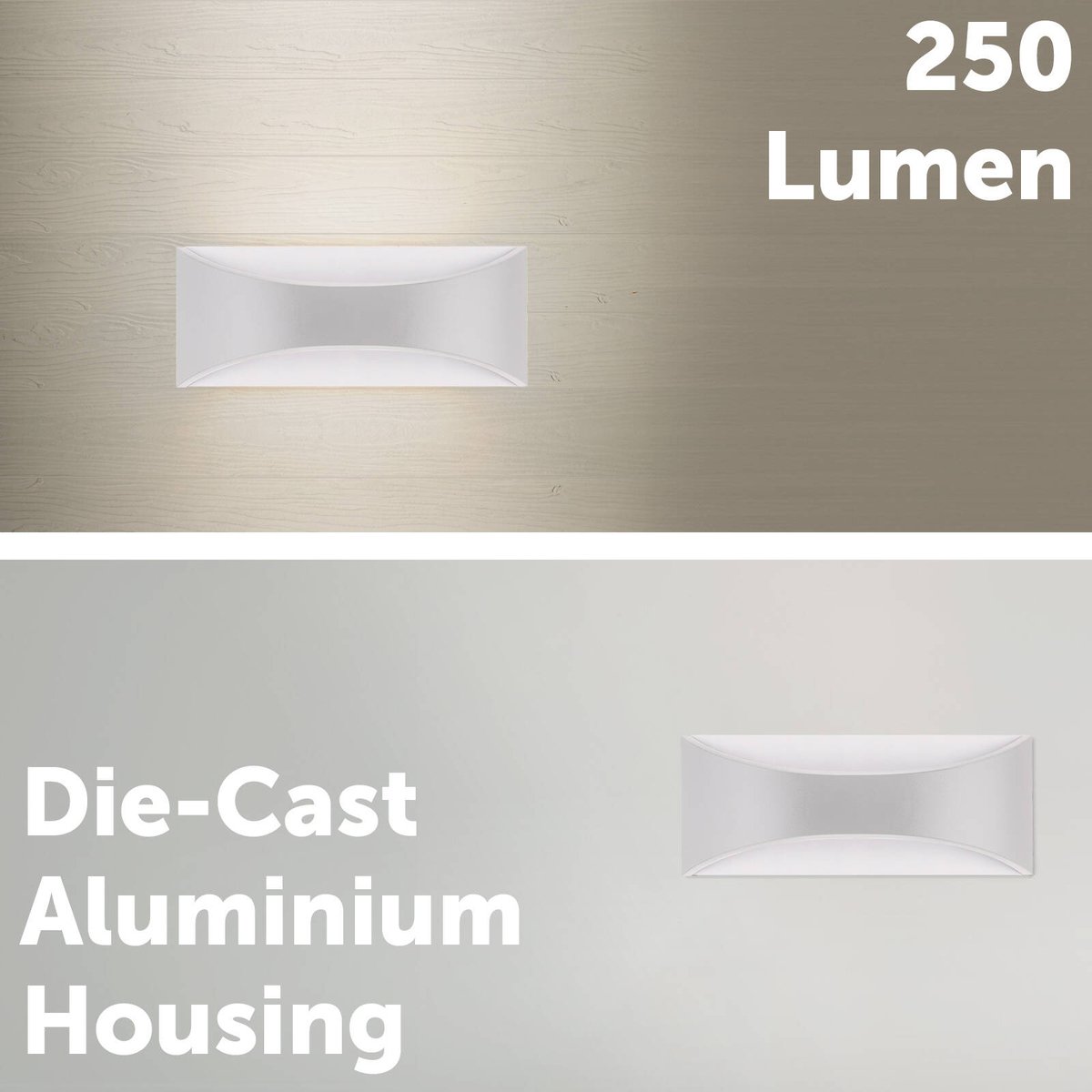 Arlec White Marina CCT LED Exterior Wall Light - 8W - 250 Lumens - IP6 ...