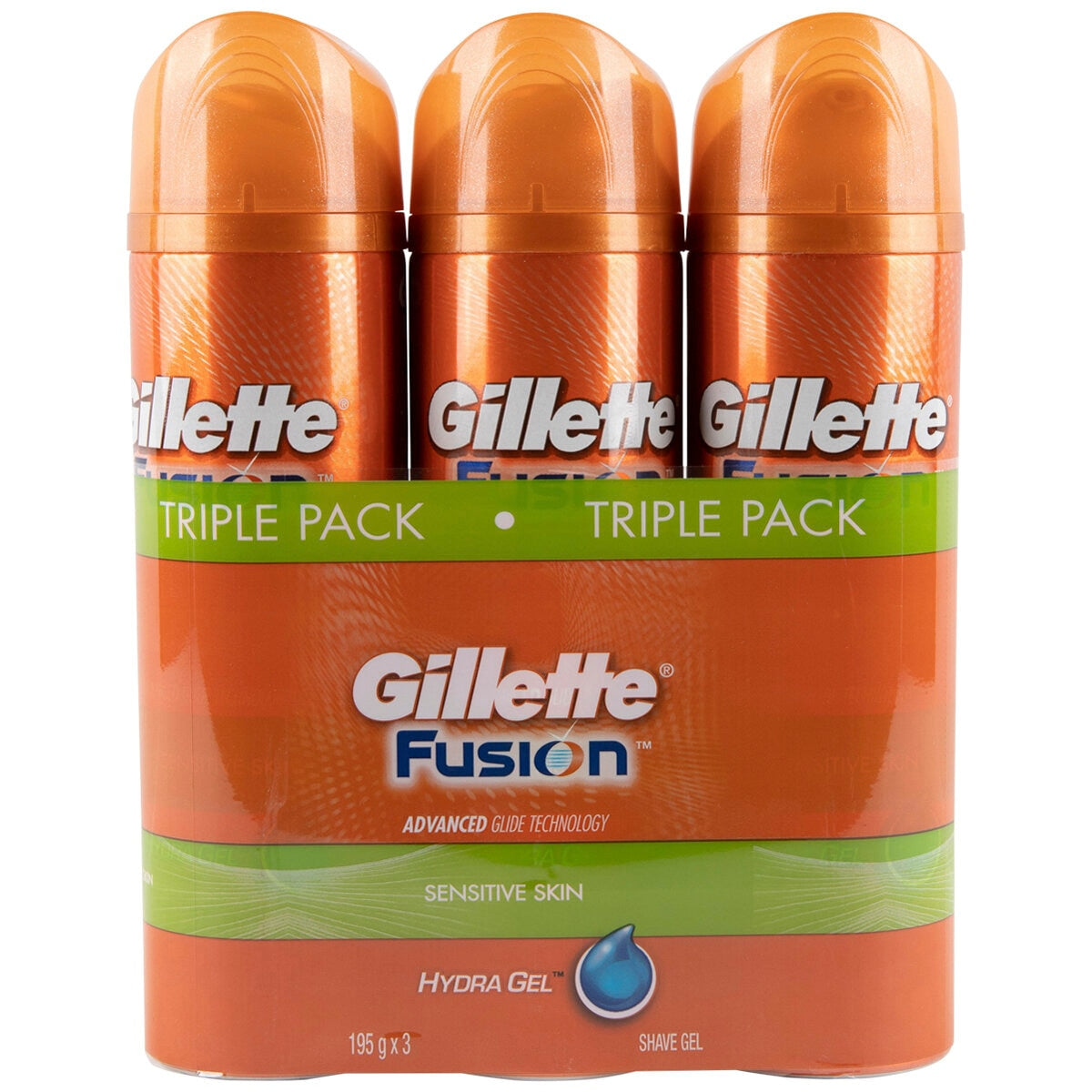Gillette Fusion Hydra Sensitive Skin Shave Gel 3 x 195g – Auzzi Store