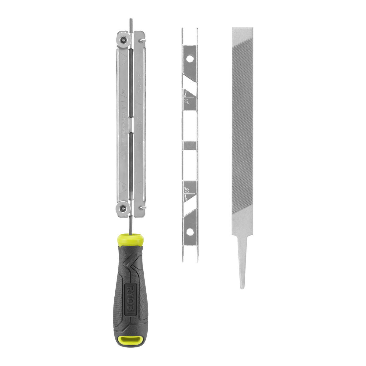 Ryobi Chainsaw Chain Sharpening Kit - 4 Files - Green - Compact Design ...