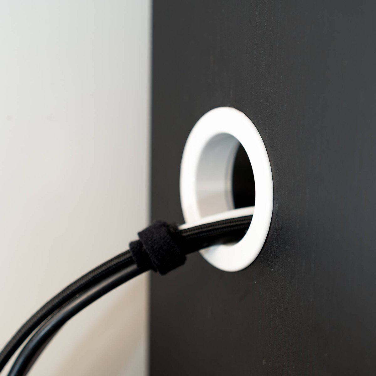 Taskmaster 60mm White Dual Sided Cable Grommet - Cable Management Solu ...