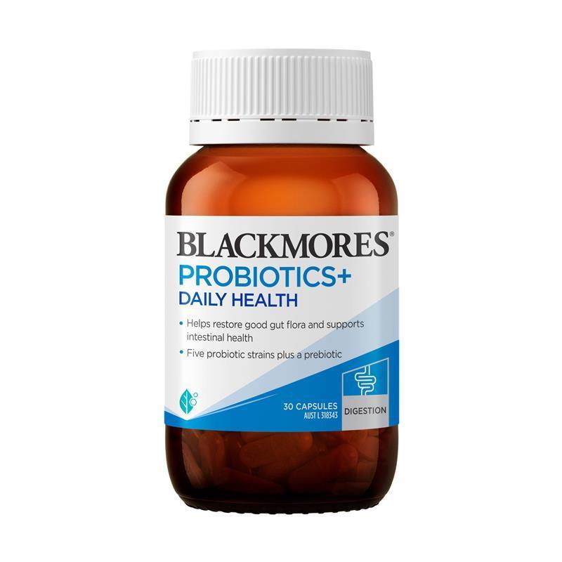 Blackmores Probiotics+ Daily Health 30 Capsules - 5 Strains, 30B CFU ...