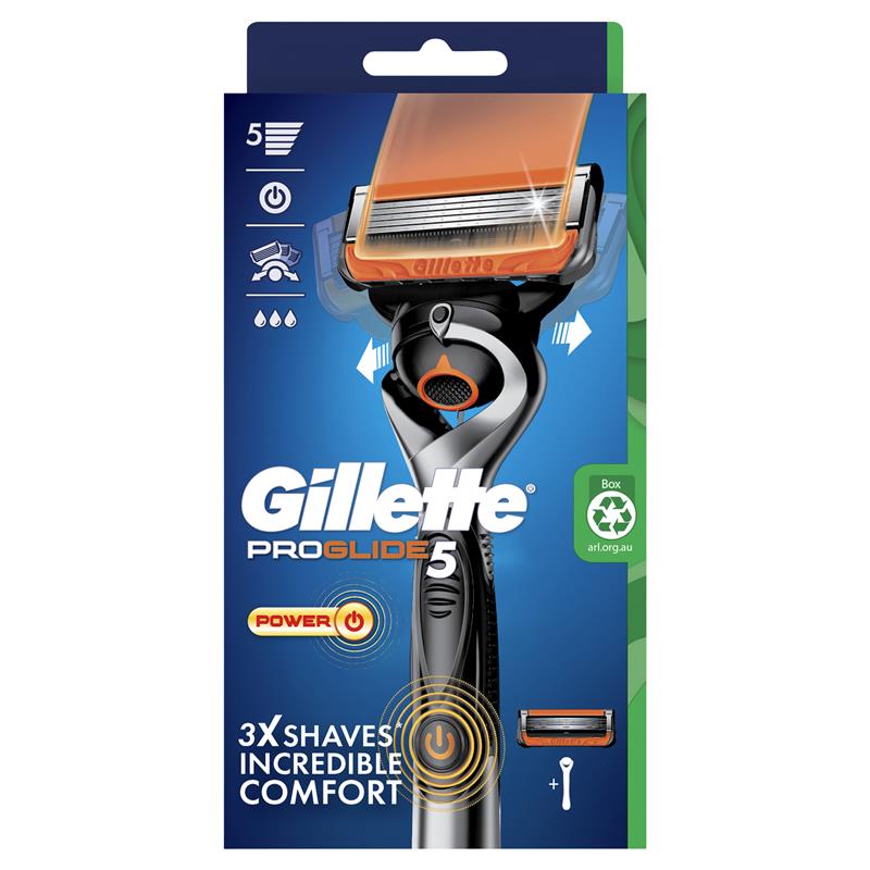 Gillette ProGlide Power FlexBall Razor Handle + 1 Blade Refill – Auzzi ...