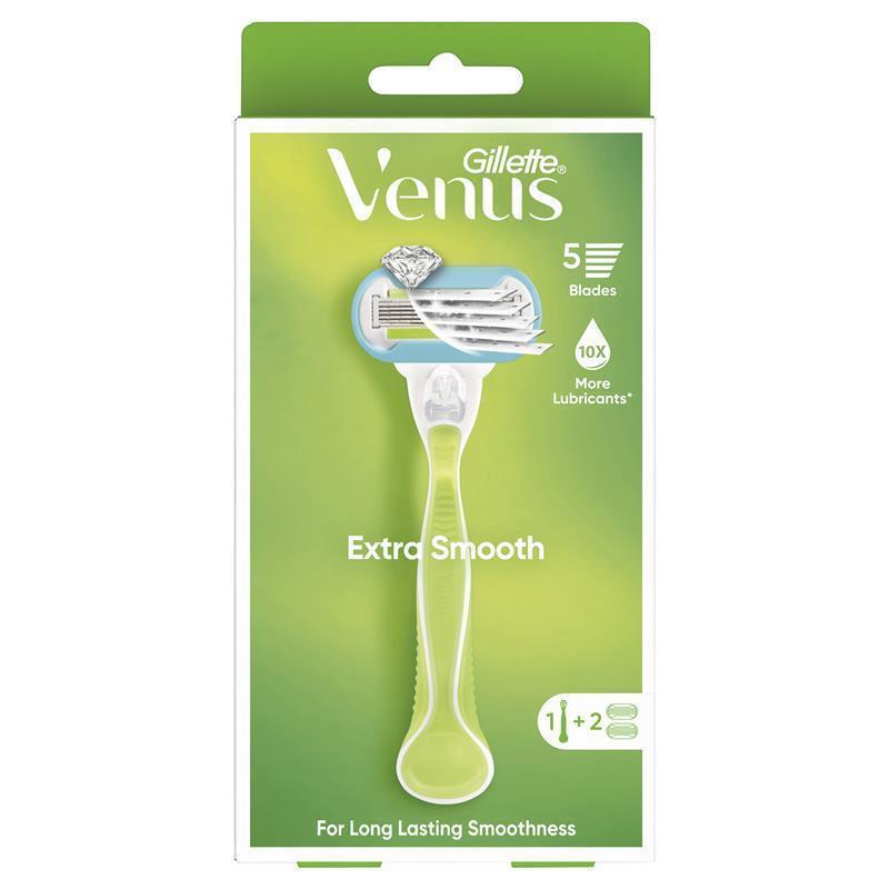 Gillette Venus Extra Smooth 5-Blade Razor Handle with 2 Refills – Auzzi ...