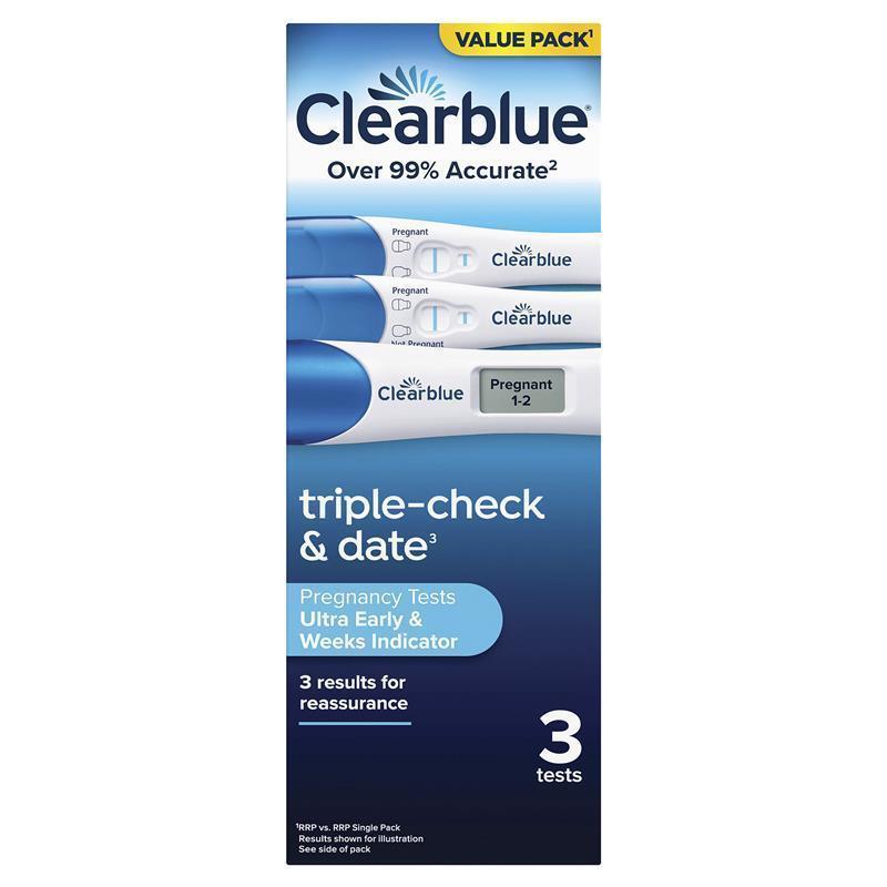 Clearblue Ultra Early Pregnancy Test Combo - 3 (1 Digital, 2 Visual ...