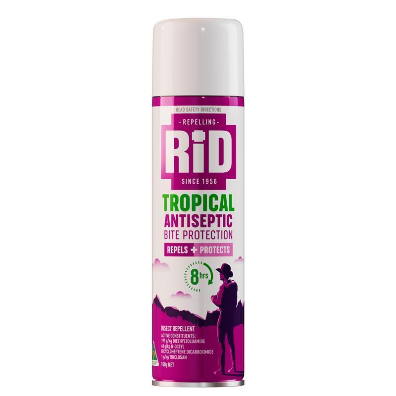 Rid Tropical Strength Medicated Insect Repellent Aerosol 150g - 8-Hour ...