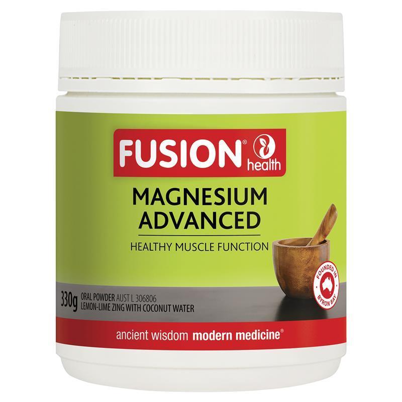 Fusion Magnesium Advanced Powder Lemon-Lime 330g with B Complex – Auzzi ...
