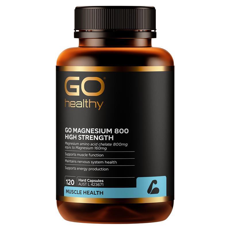 GO Healthy Magnesium 800mg High Strength - 120 Vegetarian Capsules ...