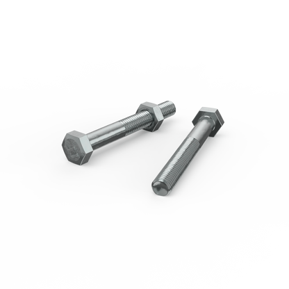 Zenith M8 x 65mm Zinc Plated Hex Head Bolts and Nuts - 2 Pack - Strong ...