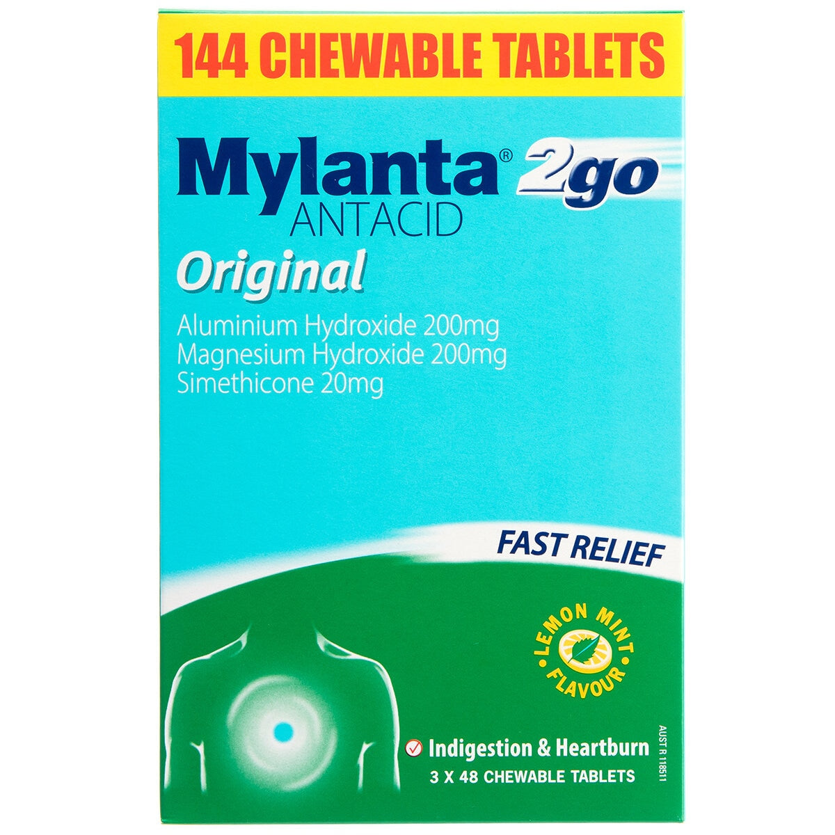 Mylanta Original Chewable 3 x 48 Tablets – Auzzi Store