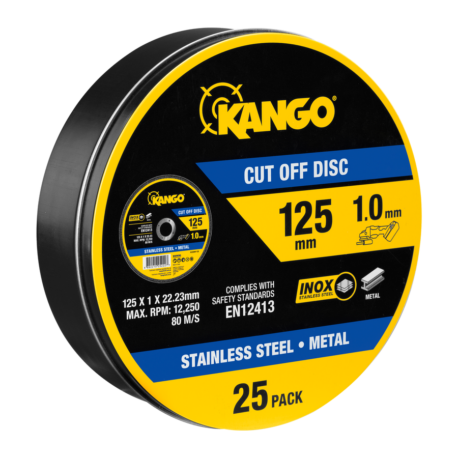 Kango 125mm Metal Cut Off Discs 25 Pack â€“ Inox-Free Tin – Auzzi Store
