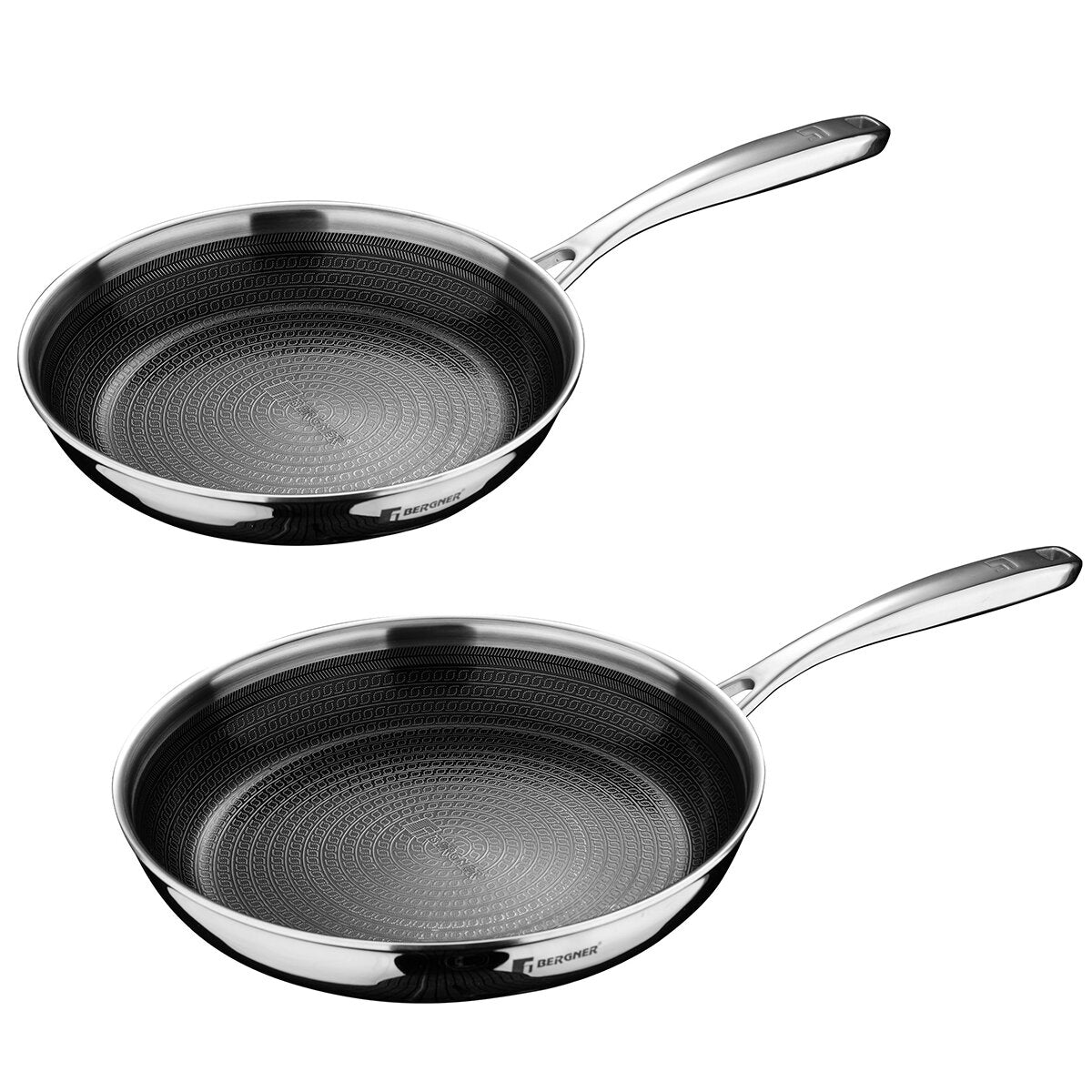 Bergner Giro Cera Tech Frypan Set 24cm & 28cm, Induction Safe, Non-Sti ...
