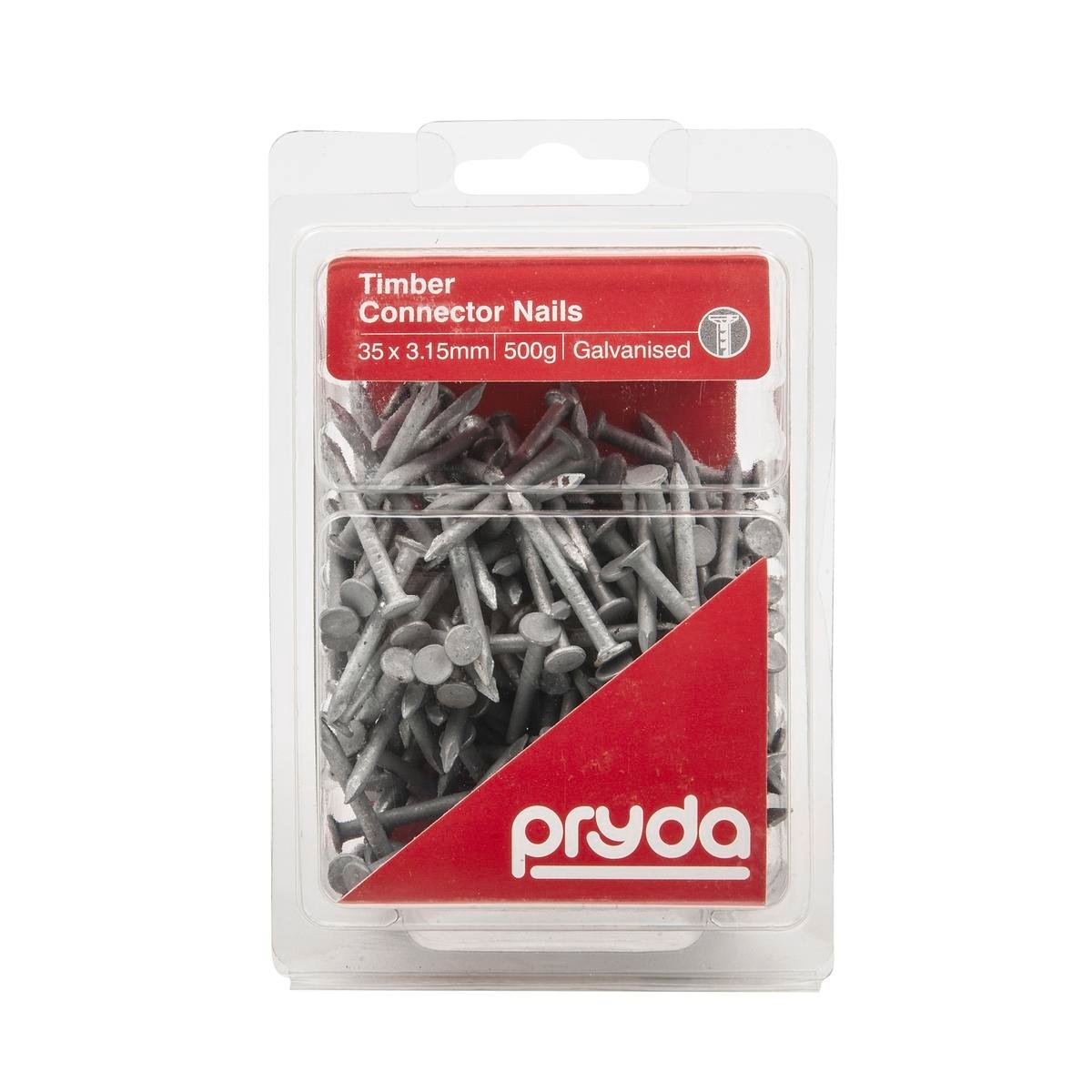 Pryda Timber Connector Nails - 35 x 3.15mm - Galvanised Steel - Strong ...