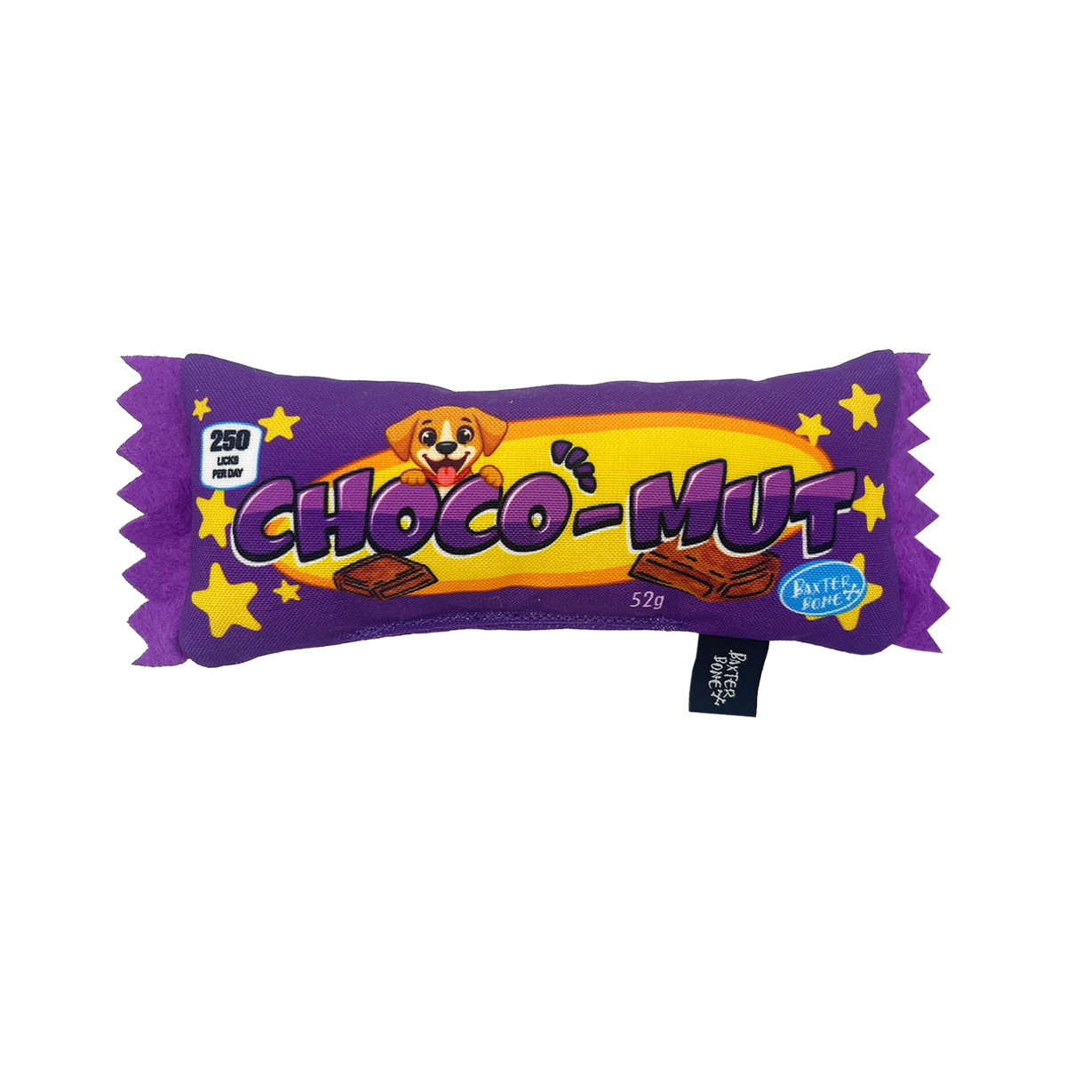 Baxter Bone Choco Mut Candy Bar Pet Toy - Plush Interactive Chew Toy 2 ...