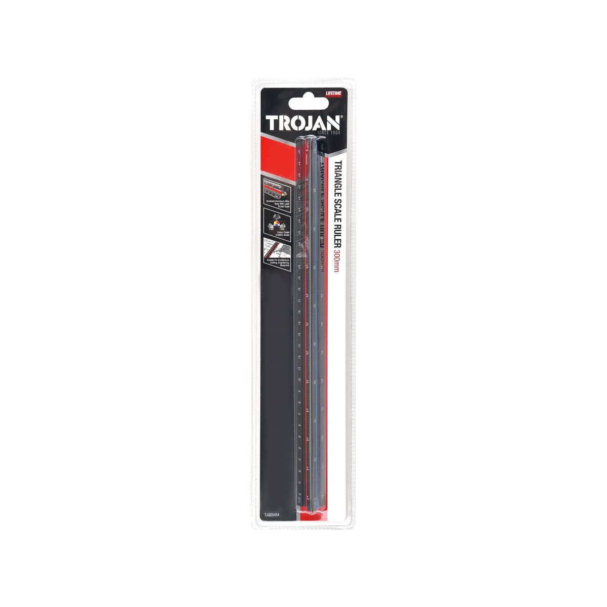 Trojan Triangle Scale Ruler - 300mm - Six Calibrated Faces - Lightweig ...