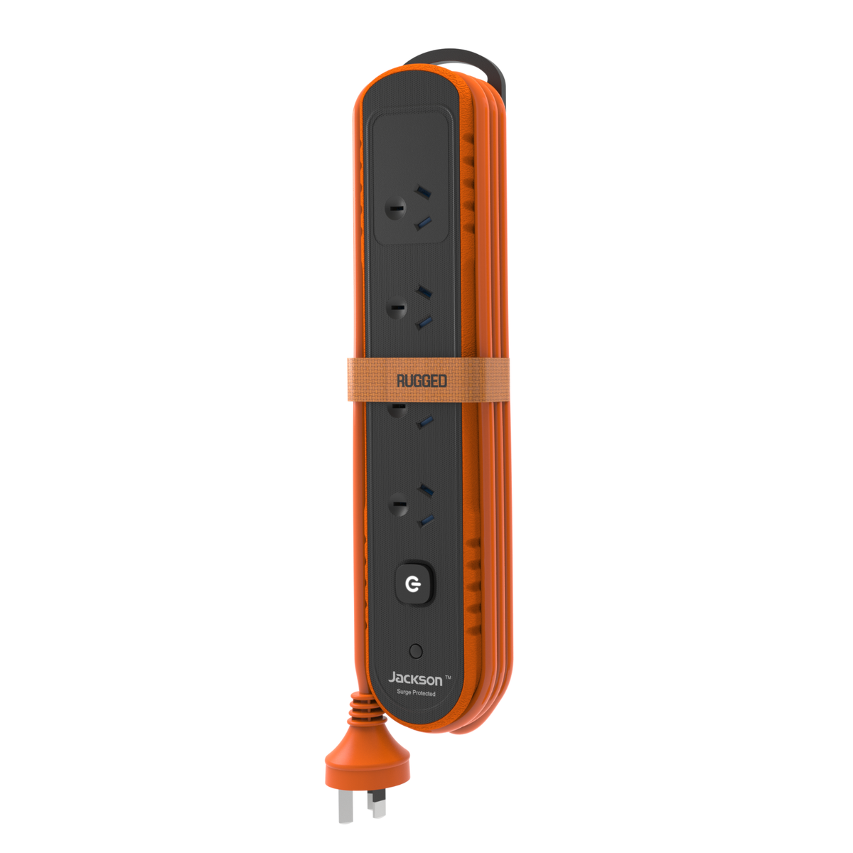 Jackson Rugged Plus 4 Outlet Powerboard 2m - Black - Surge Protection ...