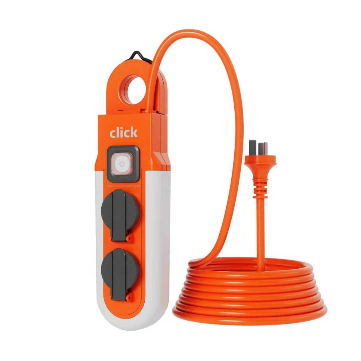 Click 2 Outlet Power Socket Light with Hanger - 2 x 10A - 5m Cord - IP ...