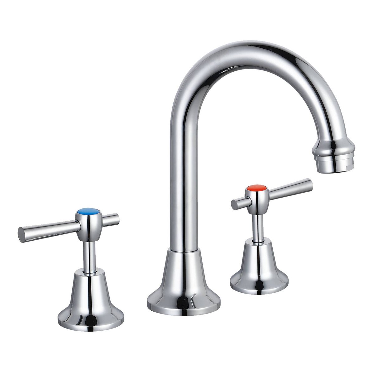 Evekare Chrome 1/4 Turn Pin Lever Basin Set 200mm x 260mm - Easy Acces ...