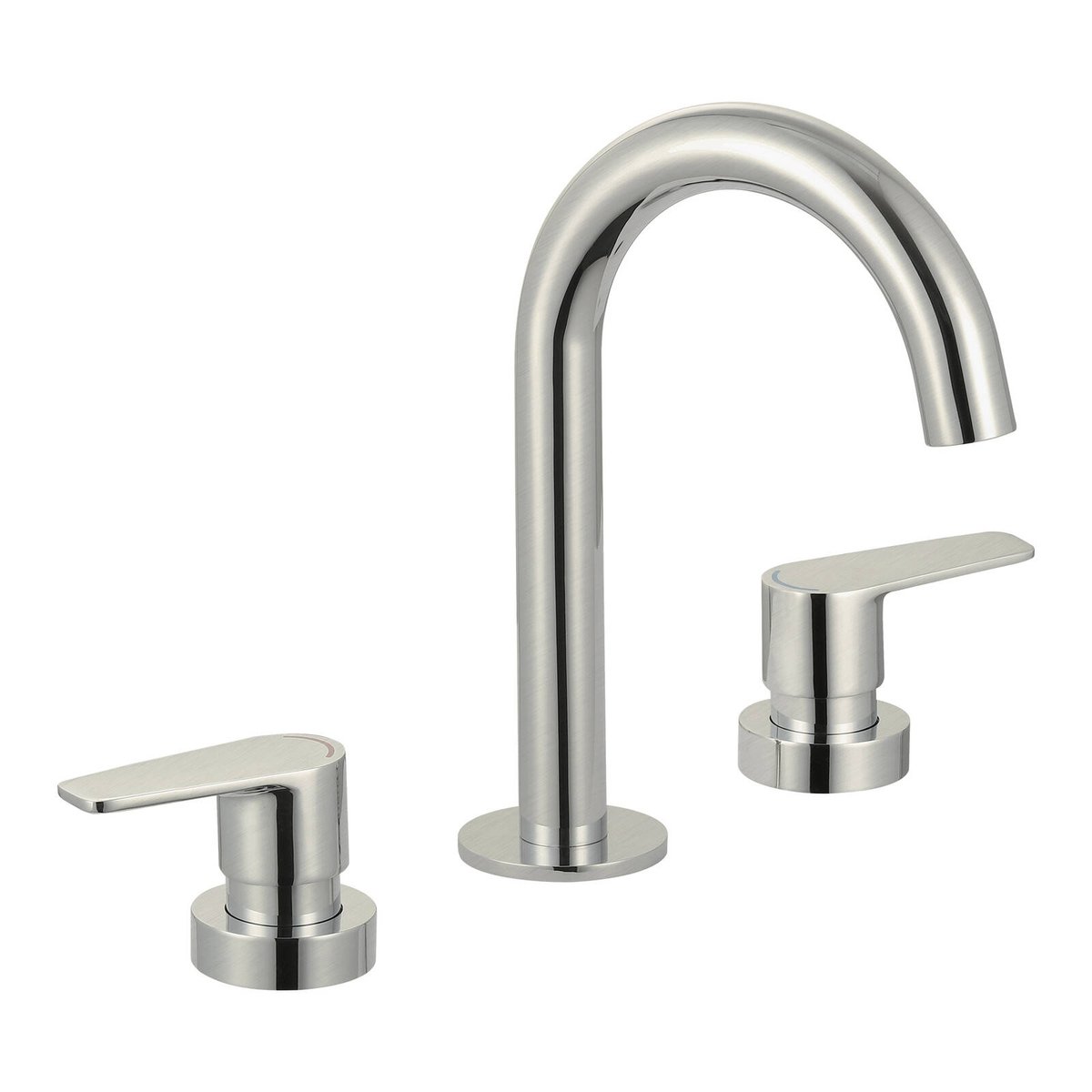Evekare Brushed Nickel 1/4 Turn Extended Lever Basin Set 245mm - Easy ...