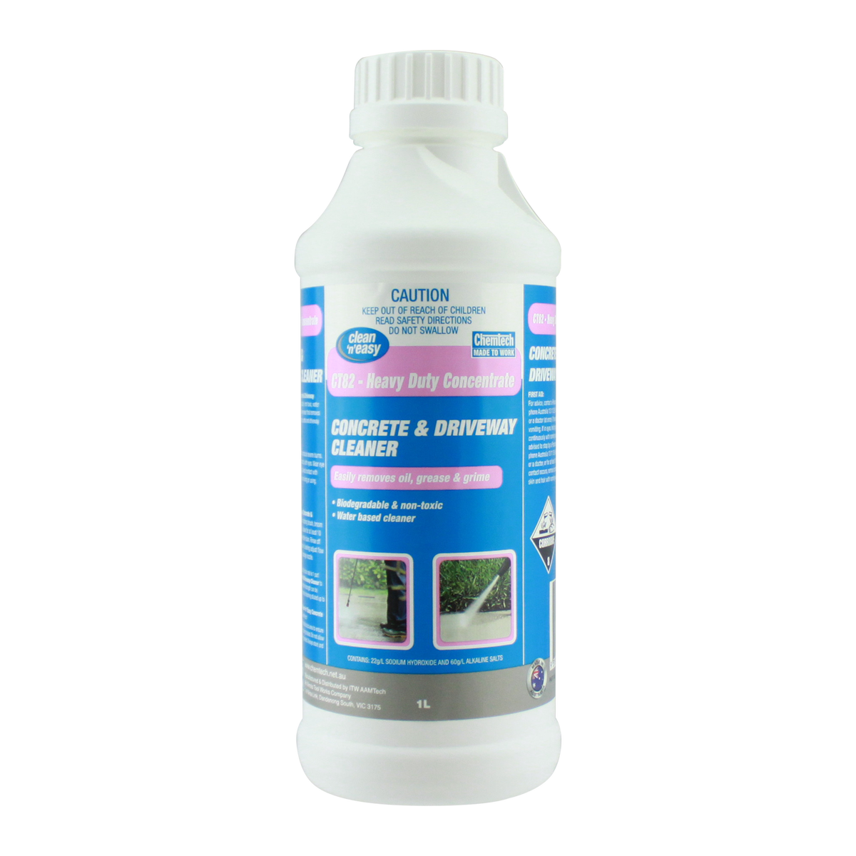 Chemtech Concrete Cleaner 1L Water-Based Safe For Coloured Concrete ...