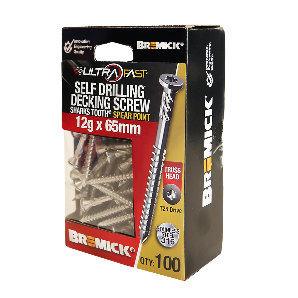 Bremick Ultrafast Stainless Steel 316 T25 Truss Head Screws 100 Pack ...