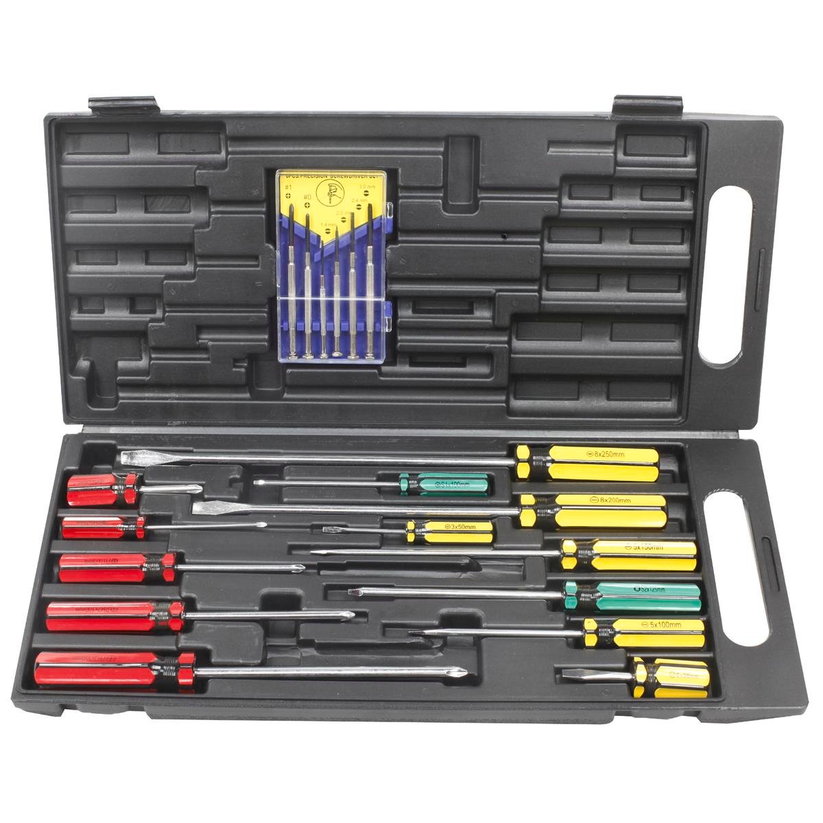 Craftright 19 Piece Screwdriver Set - Steel - 19 Tools - Easy Storage ...