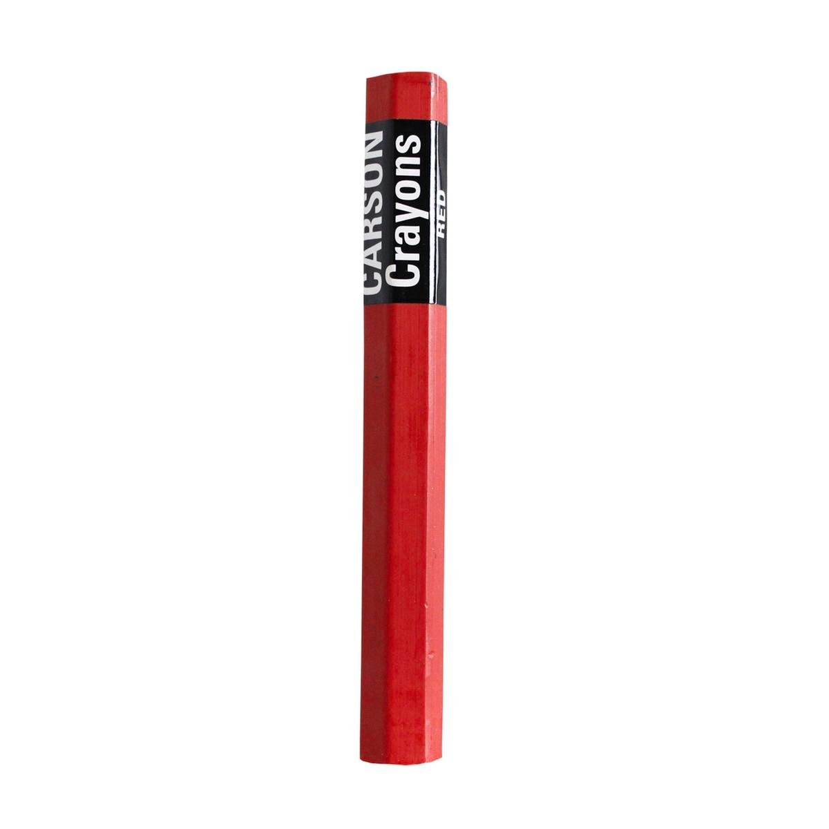 Carson Crayons No 3 Red Lumber Crayon 120mm Wax Clay Long Lasting ...