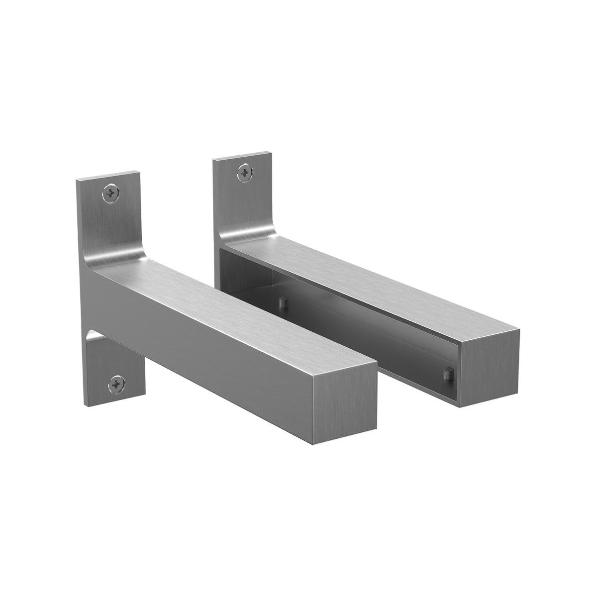 Flexi Storage Shelf Brackets - 190mm Brushed Aluminium - Easy Install ...