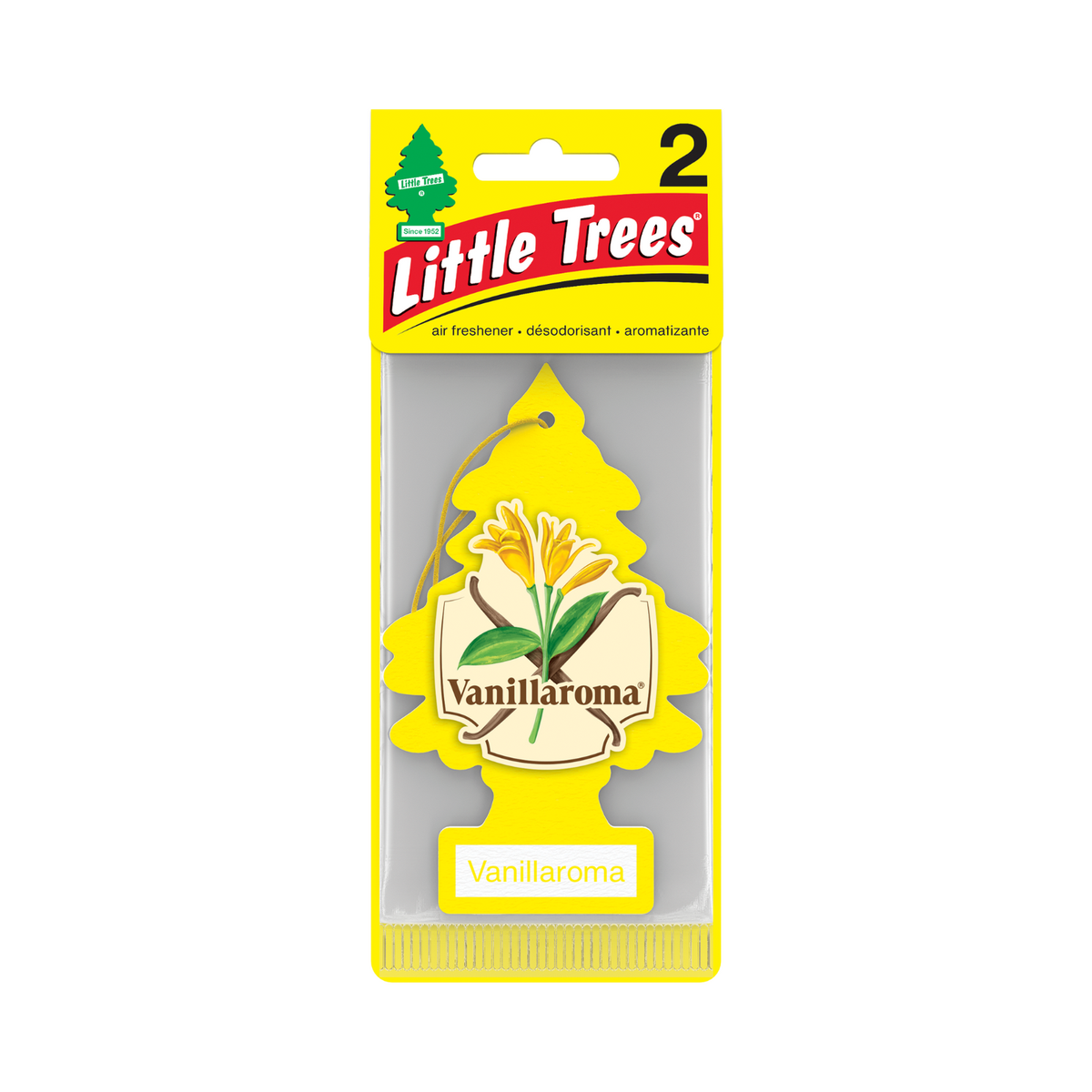 Little Trees Vanillaroma Hanging Tree Air Freshener 2 Pack - 70mm x 19 ...