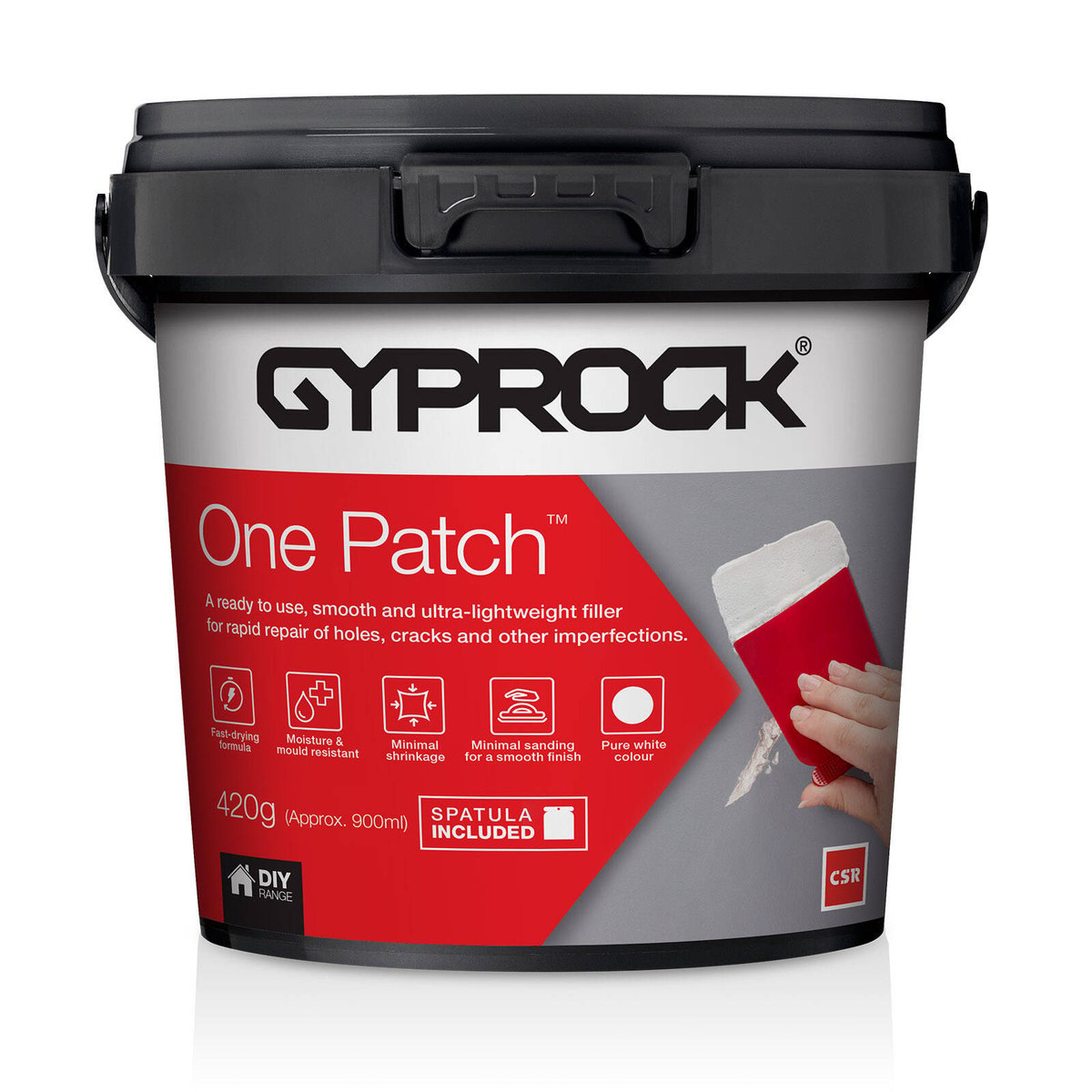 CSR Gyprock One Patch Filler 420gm - Quick-Drying White Repair Compoun ...