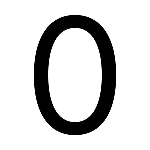 Numero Black Vinyl Transfer 0 - 300mm x 200mm - Black - Easy to Cut ...