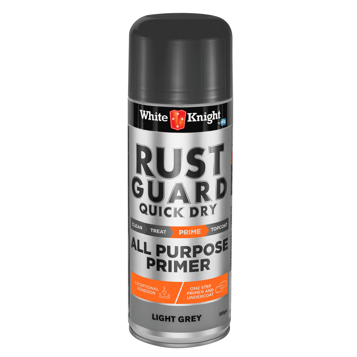 White Knight Rust Guard 300g Quick Dry Primer Spray Paint Light Grey ...