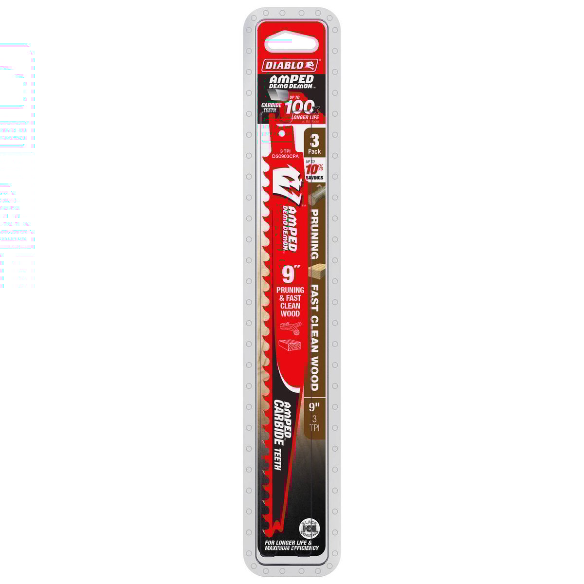Diablo 9 Amped Demo Demon Carbide Reciprocating Saw Blade 3 Pack - 55m ...