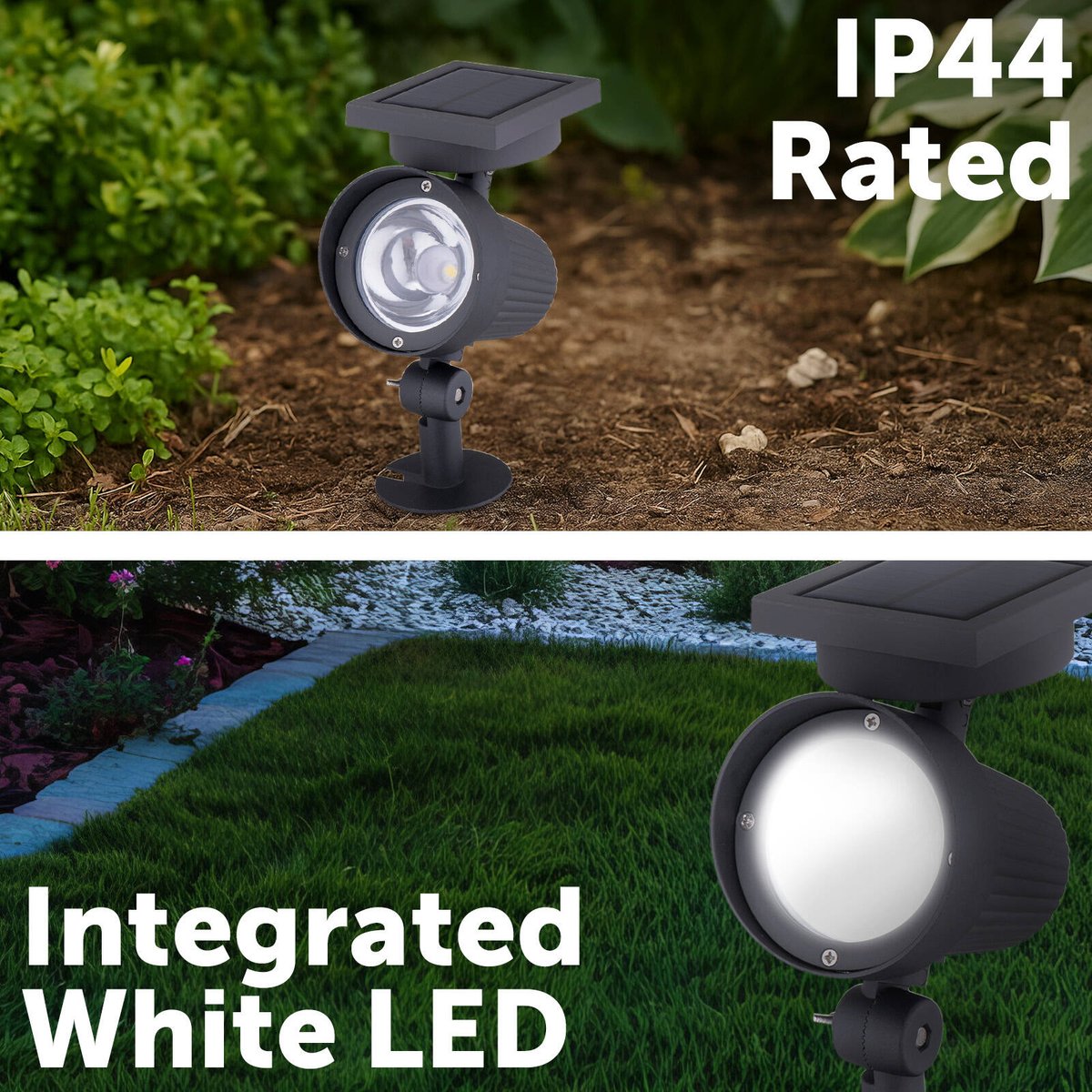 Arlec LED Garden Spot Light - 30 Lumens - Aluminium - Solar Powered ...