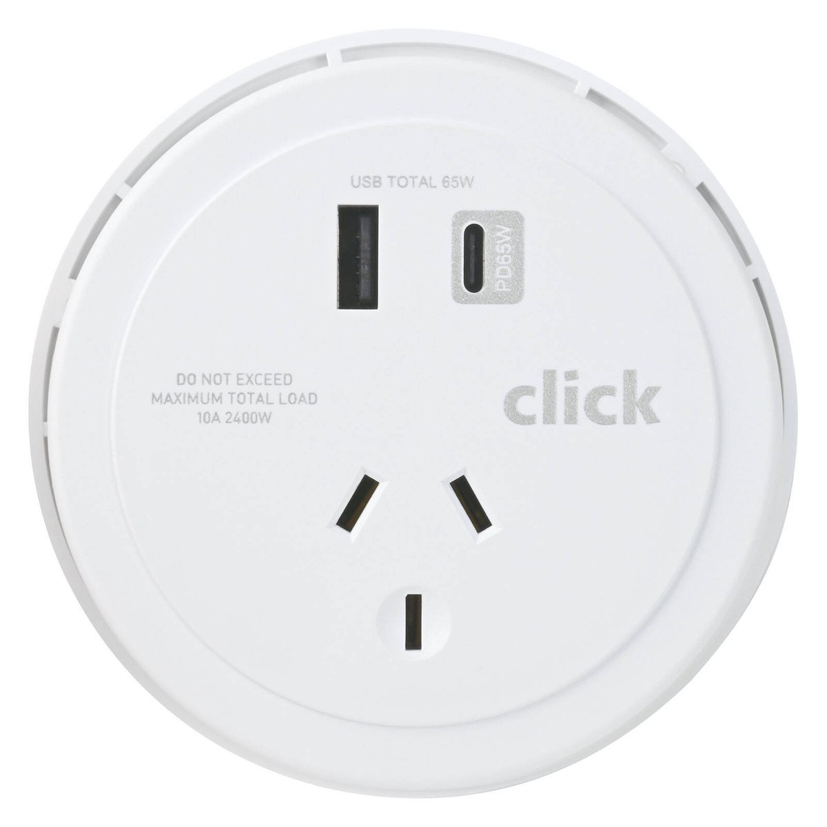 Click Desktop Power Grommet PD65W - AC Outlet & USB Ports - 1.5M Cable ...