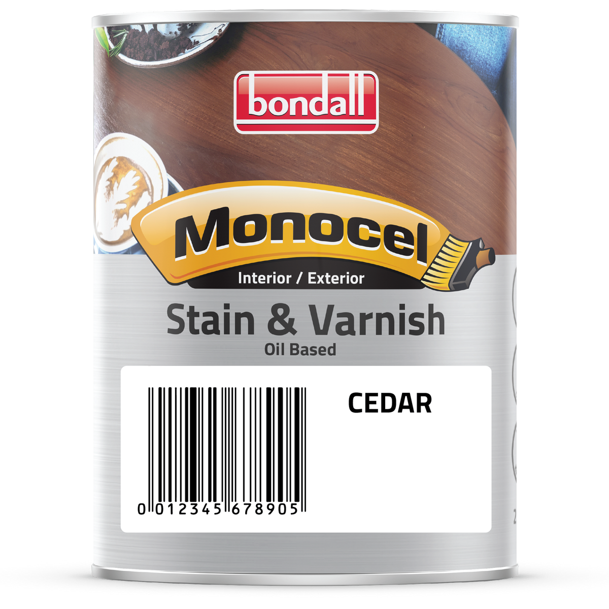 Bondall Cedar Satin Monocel Stain and Varnish 250ml Polyurethane UV Re ...