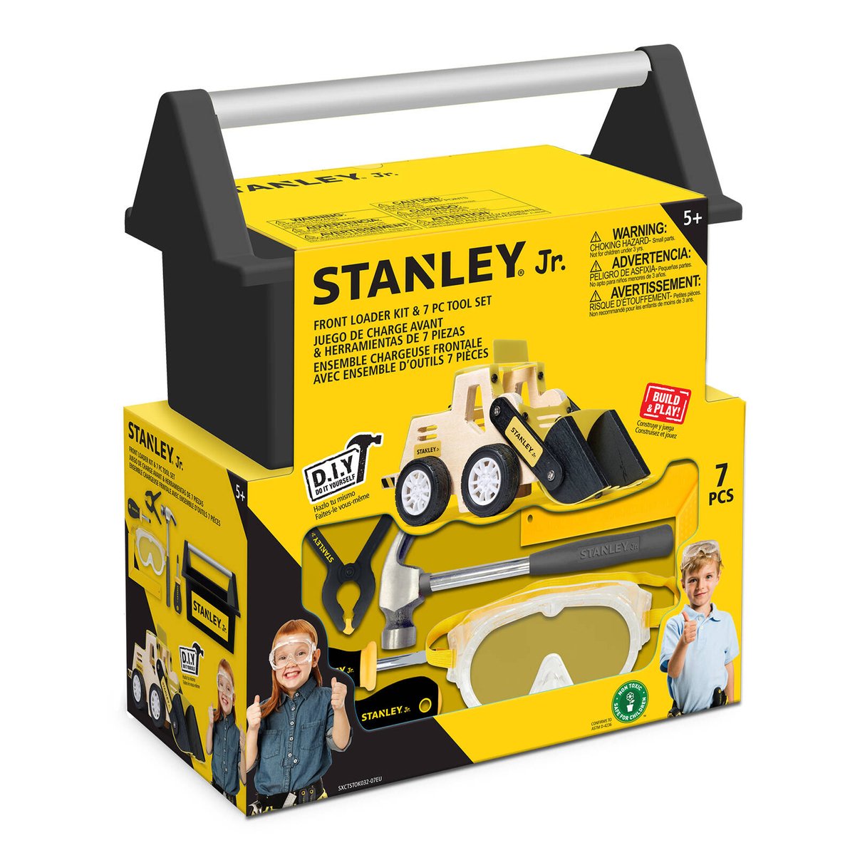 Stanley Jr Tool Kit - DIY Dump Truck 7 Piece Set - 172mm x 328mm x 387 ...