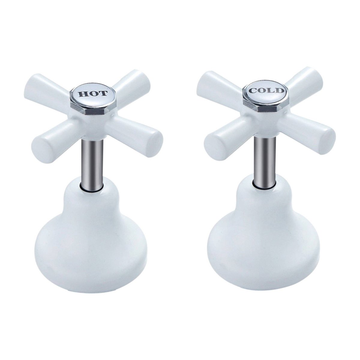 Shaw Mason White Easy Clean Basin Top Assembly Pair - 67mm x 105mm - E ...