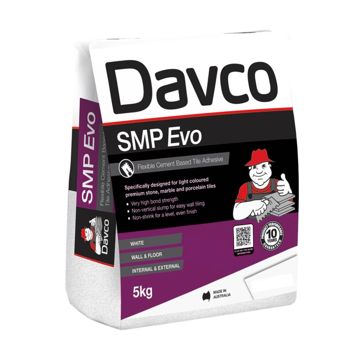 Davco 5kg SMP Evo Tile Adhesive - Cement-Based - High Bond Strength ...