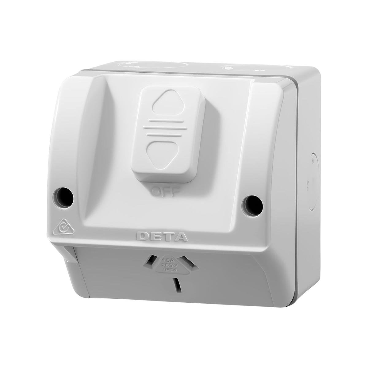 Deta 240V 15 Amp Outdoor Powerpoint - Weatherproof - Polycarbonate - I ...