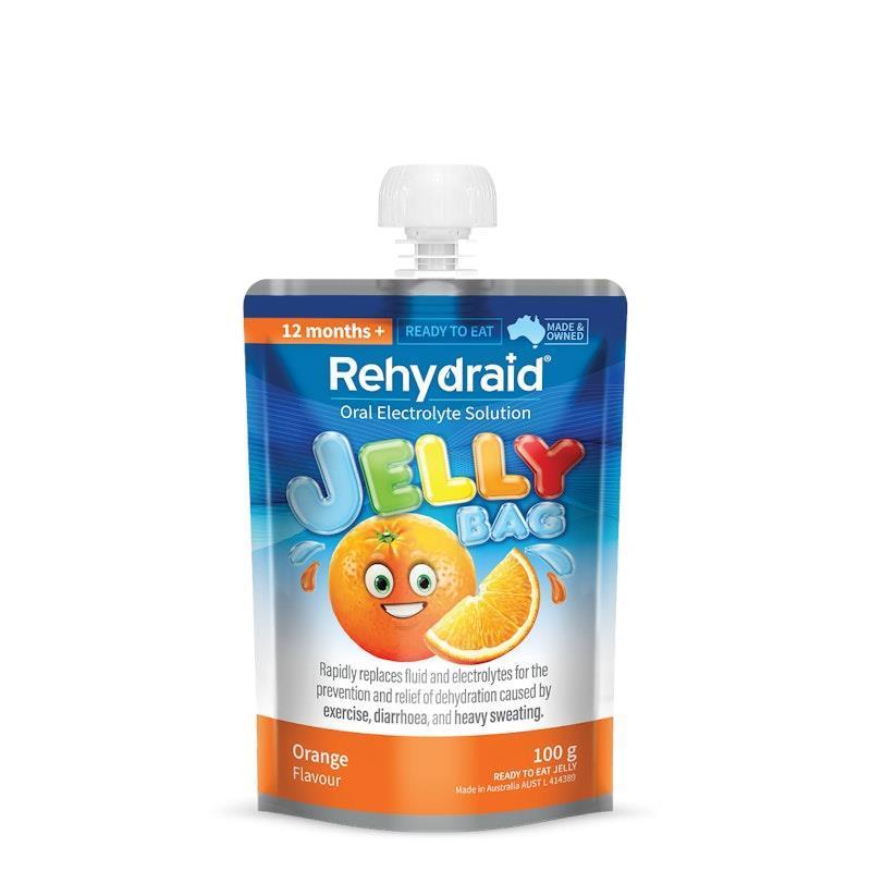 Rehydraid Electrolyte Jelly Bags Orange 24x100g - Zesty Hydration for ...