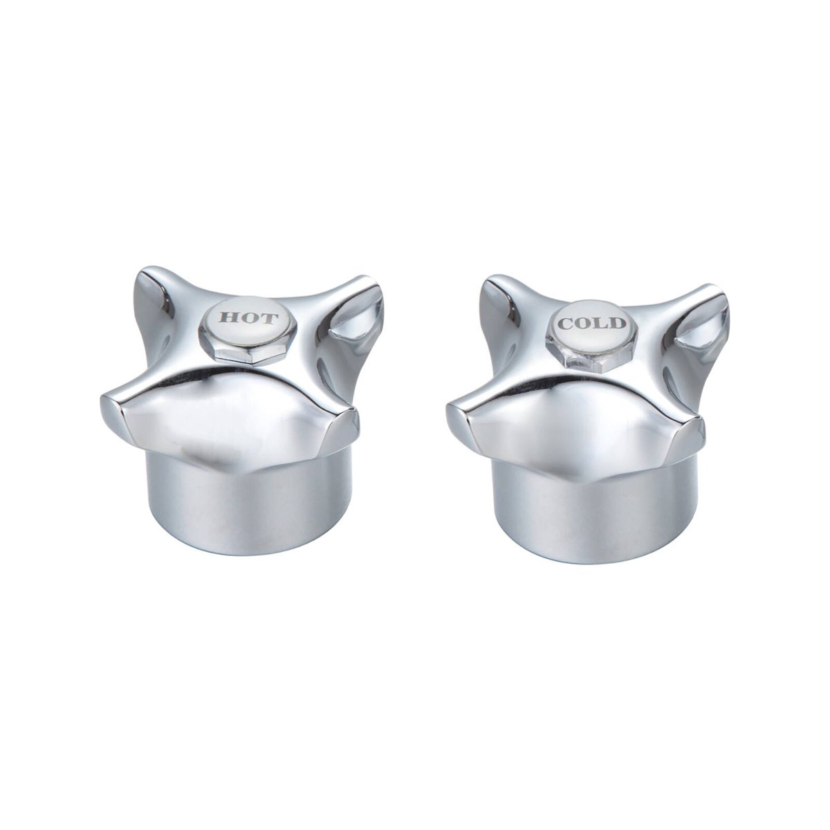 Shaw Mason Chrome Plated Four Point Tap Handles Pair - Durable Grip ...