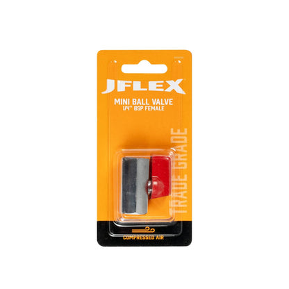 Jflex Ball Valve Mini 1/4" BSP Female - Nickel-Plated Brass - Compact ...