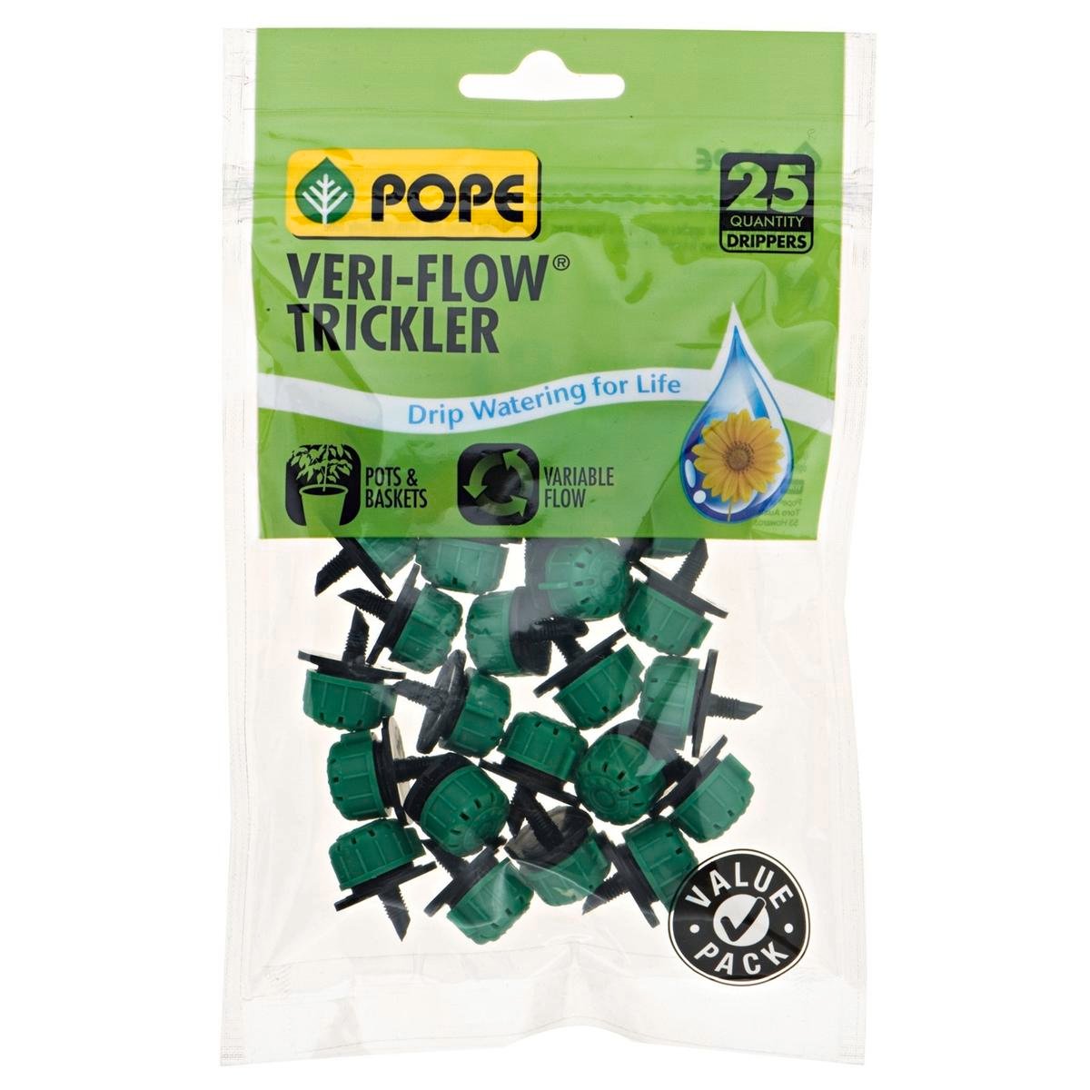 Pope Veri Flow Trickler 25 Pack - Adjustable - Polypropylene - Green ...