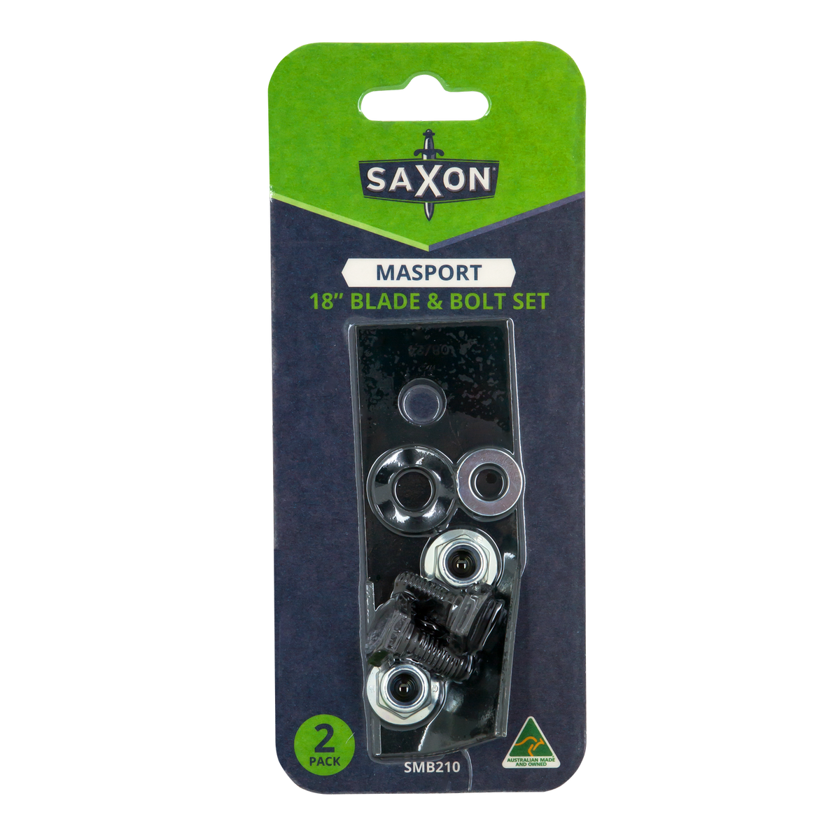 Saxon 18 Mower Blade Bolt Set - 2 Blades 18” - Suits Masport Mowers ...