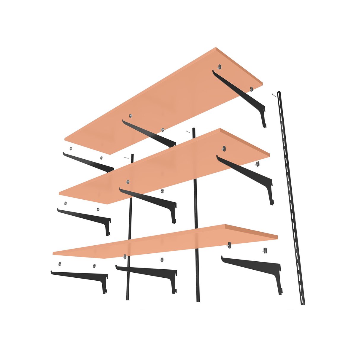 Flexi Storage Home Solutions White Matte Shelf 900mm Particle Board Du ...