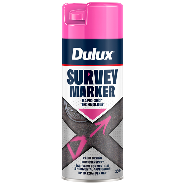 Spray Dulux Survey Marker 350g - Fluoro Pink - High-Visibility Outdoor ...