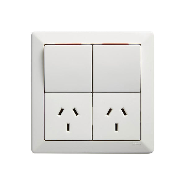 Como Double Powerpoint 10A 240V Plastic White Easy Use – Auzzi Store