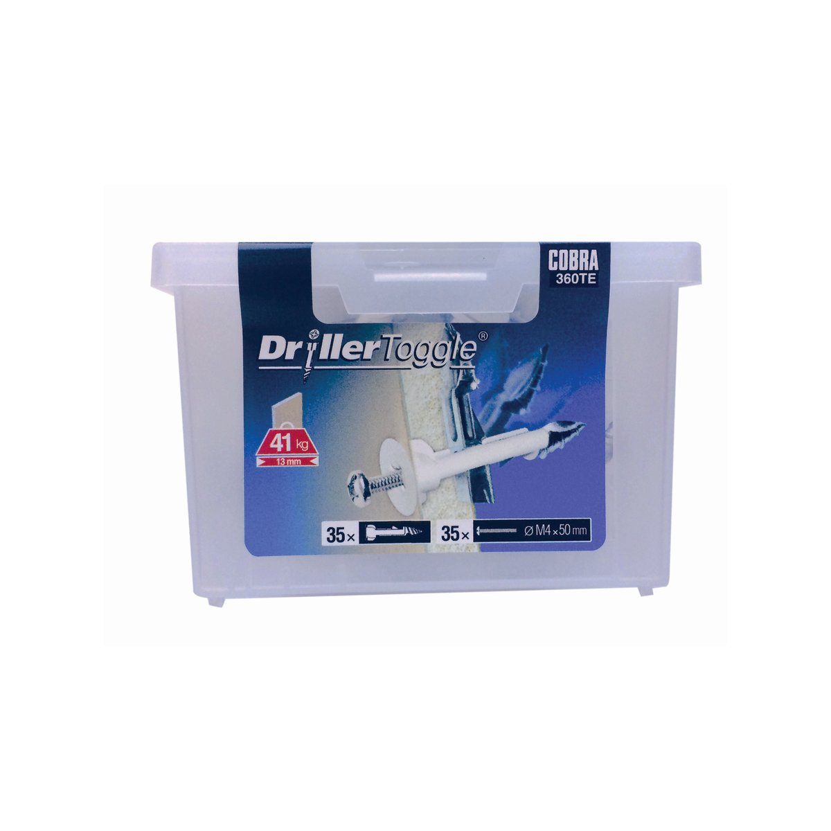 Cobra Screws Bit Anchor 4 x 50mm - 35 Pack - Steel - Strong Hold ...